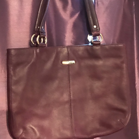 Cole Haan | Bags | Cole Hann Leather Shoulder Bag Deep Purple | Poshmark
